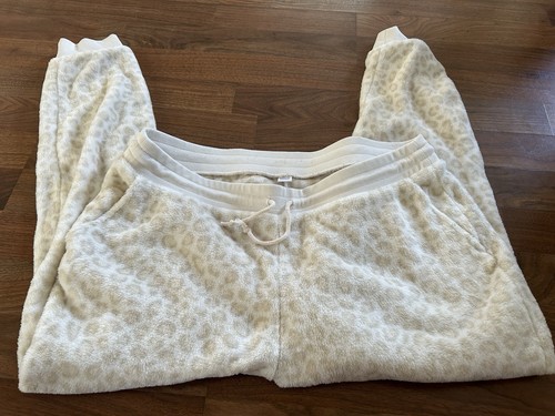 Euc Old Navy Leopard Print Fleece Joggers Pants Beige Size Xl | eBay