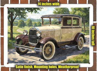 Metal Sign - 1928 Ford Model A 12 Watercolor - 14x10 | eBay