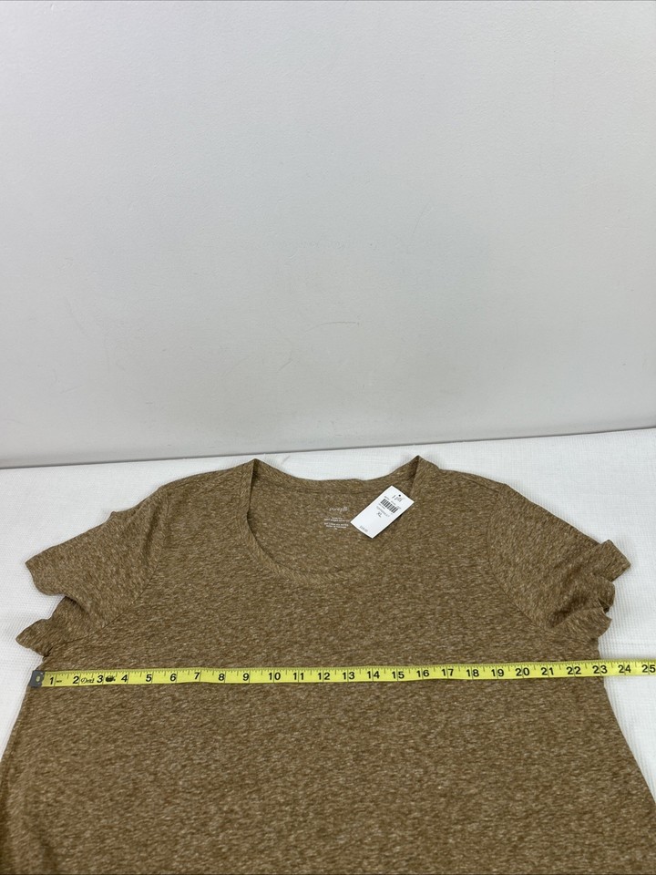 J Jill Pure Jill Women’s XL Soft Scoop Neck Tee Toffee Multi Linen ...