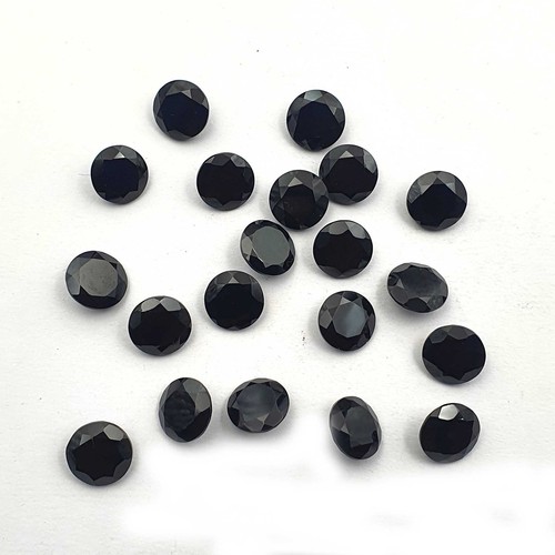 Natural Black Spinel Round Cut Loose Gemstone lot 26 Pcs 10 MM 101 CT ...