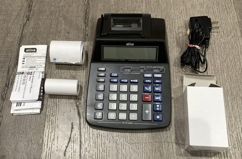 Ativa AT-P1000 Printing Calculator 2 Color Ribbon Print L Display 12 ...