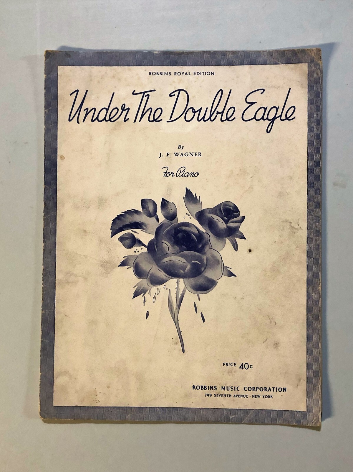 Under the Double Eagle March for Piano by J. F. Wagner 1935 Sheet Music Robbins | eBay