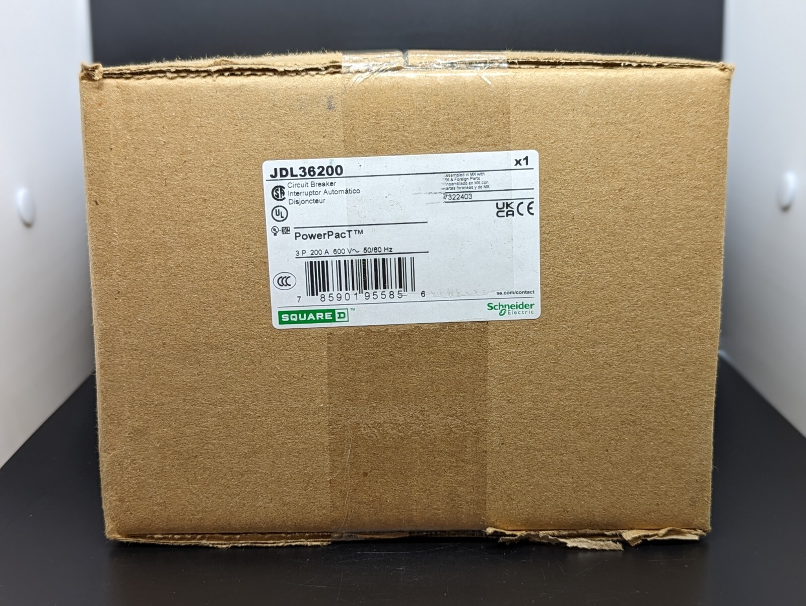 Square D JDL36200 3P 200A 600VAC Circuit Breaker New In Box USA | eBay