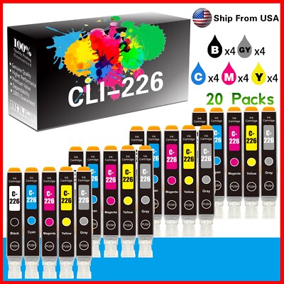 CLI 226 CLI226 Ink Cartridge used for IP4820 MG6220(4BK,4C,4M,4Y,4GY ...