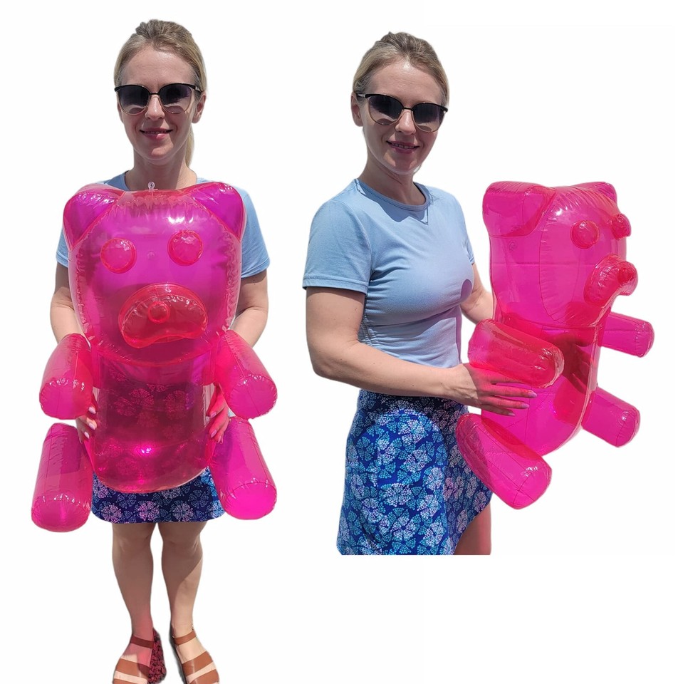 Huge Inflatable Gummy Bears Inflates Assorted Colors (About 24 Inches ...