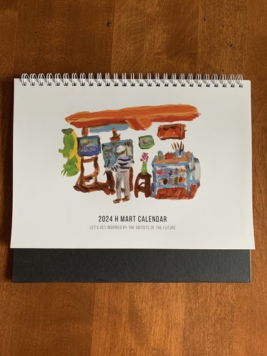 2024 H Mart Desk Calendar Asian Calendar with Artworks New Calendar (9. ...