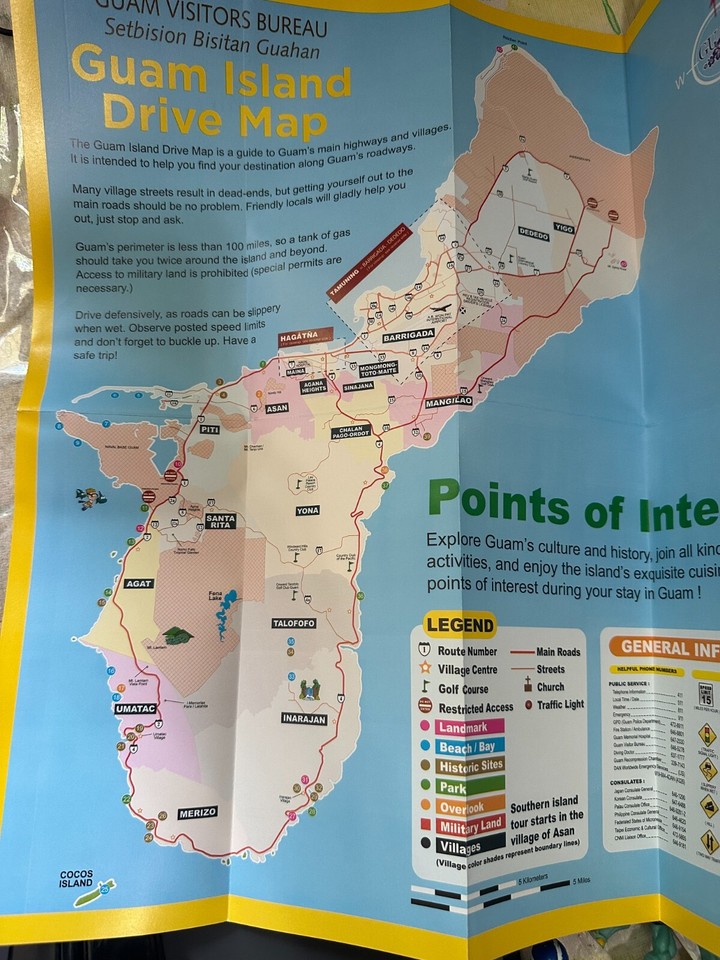 Guam USA Guide Book & Guam Island Drive Map 2015 Guam Visitors Bureau ...