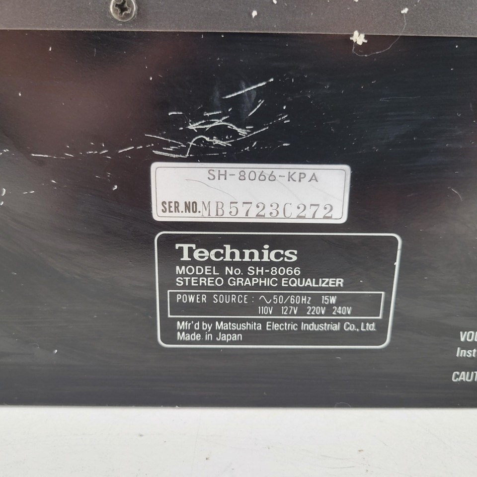 Technics SH-8066 12-Band Graphic Equalizer | Touch Control | Presets ...