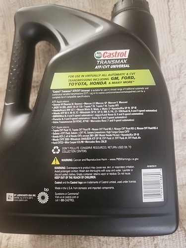 Transmax ATF/CVT Universal Automatic Transmission Fluid, 1 Gallon, Red ...
