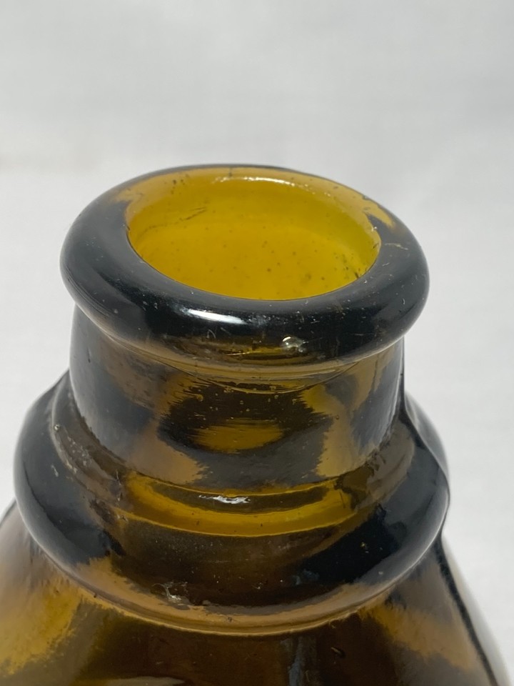 Carter's 1897 Conical Cone Yellow Olive Blown Glass Cork Top Inkwell ...