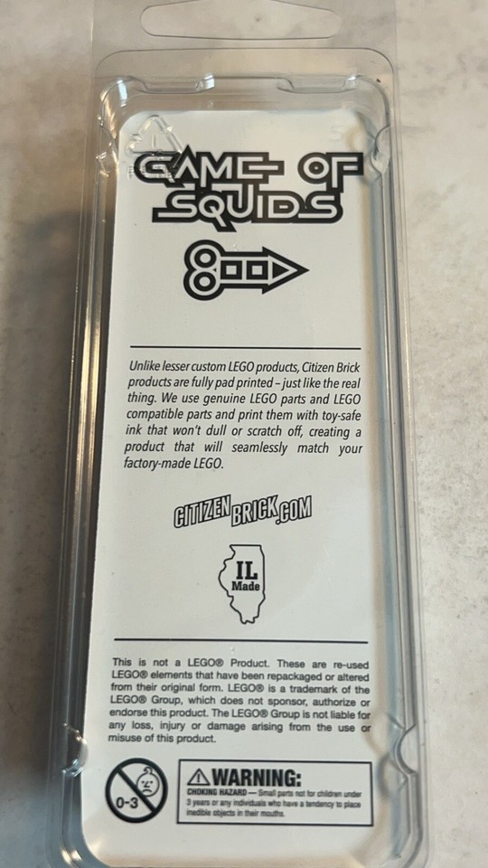 LEGO Custom Squid Game (Game of Squids Player) Citizen Brick Minifigure ...