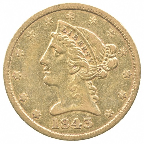 1843 $5 Liberty Head Gold Half Eagle *1088 | eBay