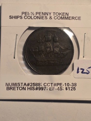 CANADIAN COLONIAL TOKEN 1829-1835c Ships Colonies Commerce PE-10-38; EF ...
