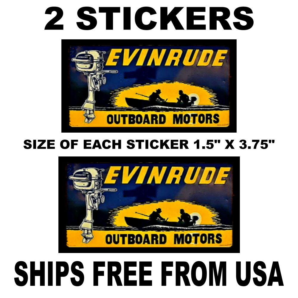 Evinrude Outboard Motors Sticker Sign, Vintage Replica Retro Boating ...