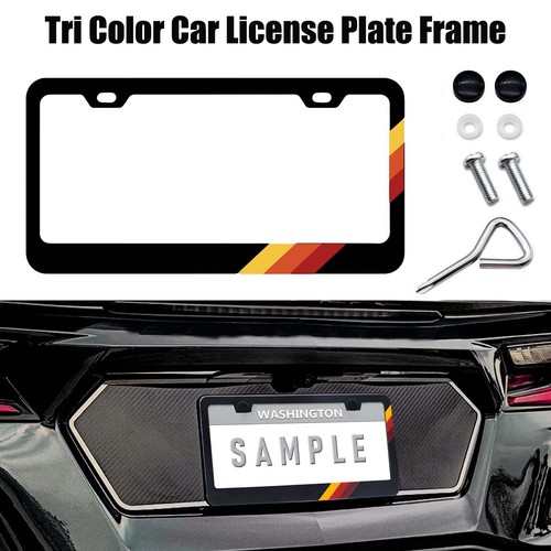1* For Toyota RAV4 Accessory Tri Color Car SUV License Plate Tag Frame ...