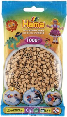 Hama 1000 Midi Beads In Bag Cylindrical Plastic - Light Nougat - 10.207 ...