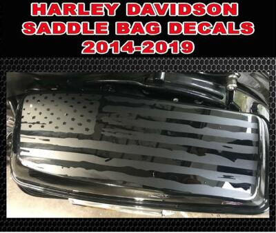 CBC Decals- Saddlebag Lid American Flag Decals for 14-23 Harley | eBay