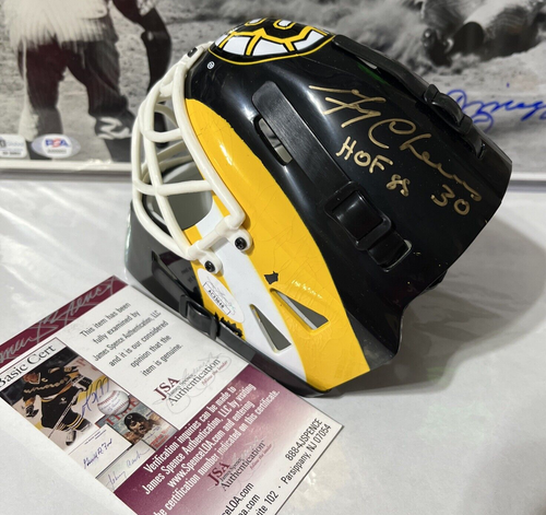 Gerry Cheevers Signed Boston Bruins Replica Goalie Mask w/HOF 85 JSA ...