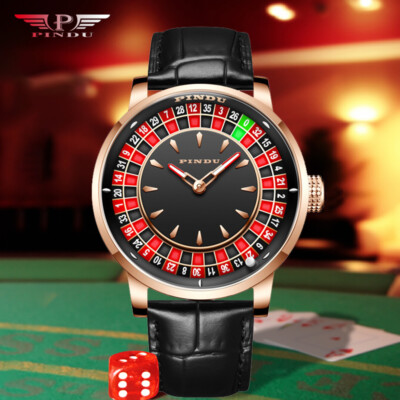 2024 PINDU Luxury Men's Automatic Watch 5 ATM Rotating Russian Roulette ...