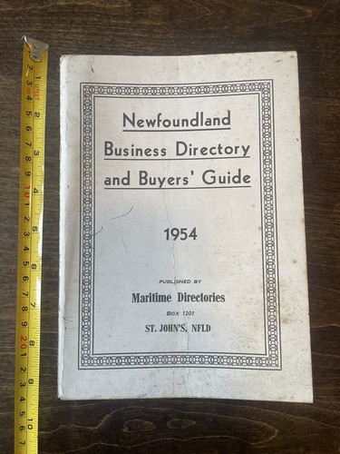 1954 Newfoundland Business Directory And Buyers Guide ephemera St John ...
