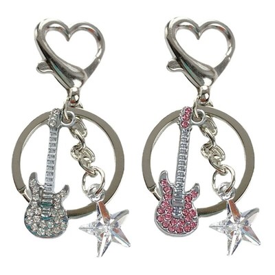 Trend Exquisite Alloy Guitar Keychain Five-pointed Star Keys Chain | eBay