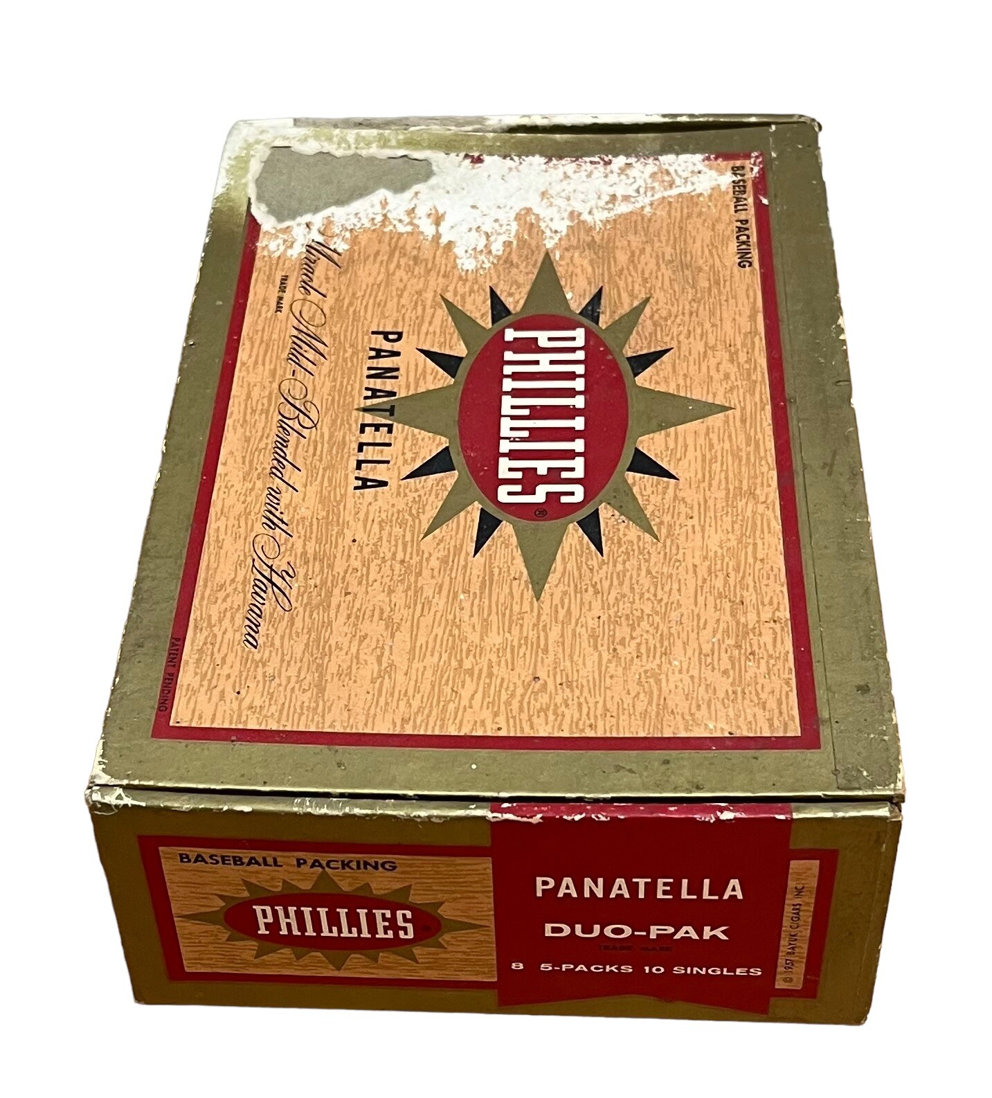 Vintage 1950's Phillies Baseball TV-Radio 3D Baseball Panatella Cigar ...