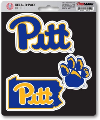 Pitt Panthers Die-Cut Decal Stickers 3 Pack Window Laptop Phone USA ...