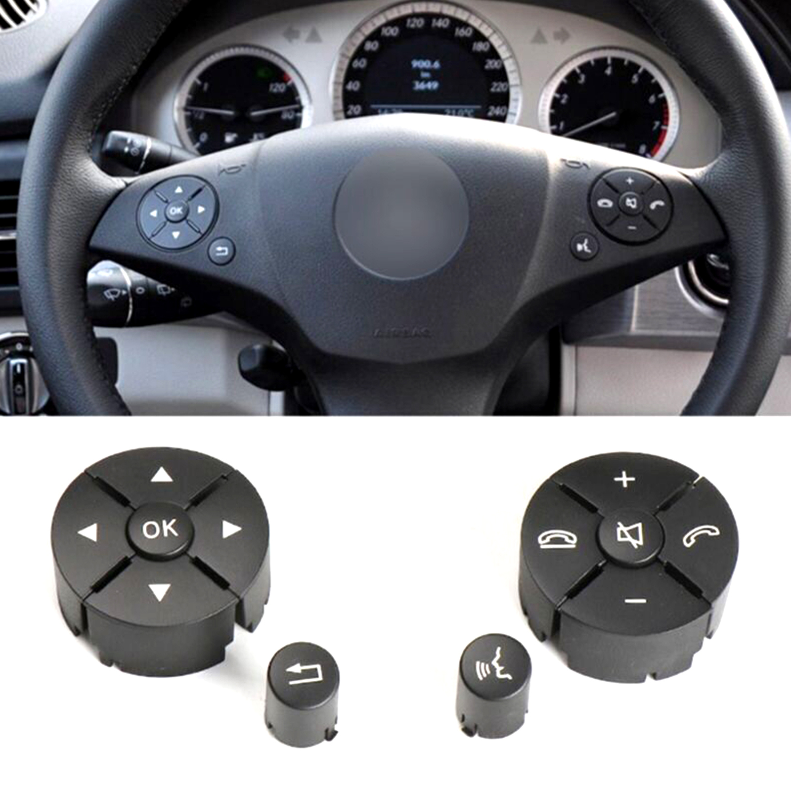 Steering Wheel Switch Button For Mercedes-Benz W204 W212 X204 W207 C/E ...