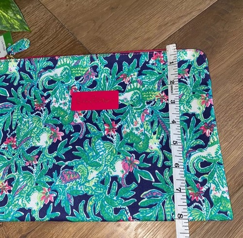 NWT LILLY PULITZER PICK ME UP POUCH LARGE BRIGHT NAVY TRUNK SHOW ...