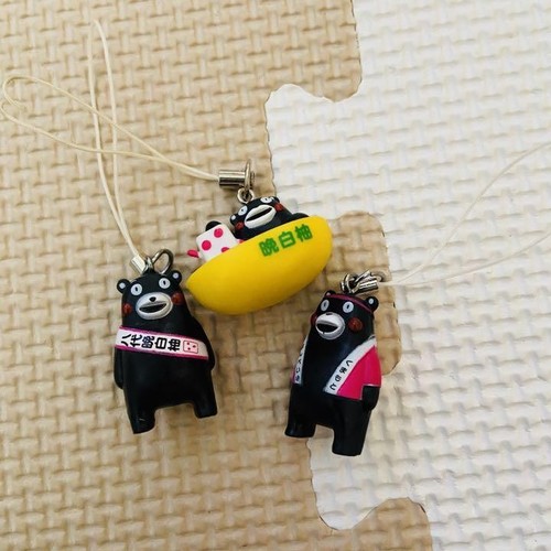 Kumamon Pucho Strap Cartoon Bear Keychain Collectible Used | eBay