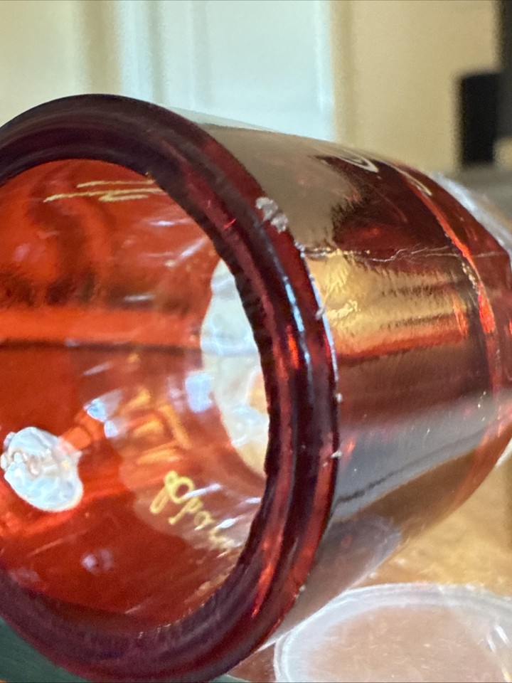 Antique 1902 Miniature RUBY FLASH Etched Cup/Mug Charleston Expo ...