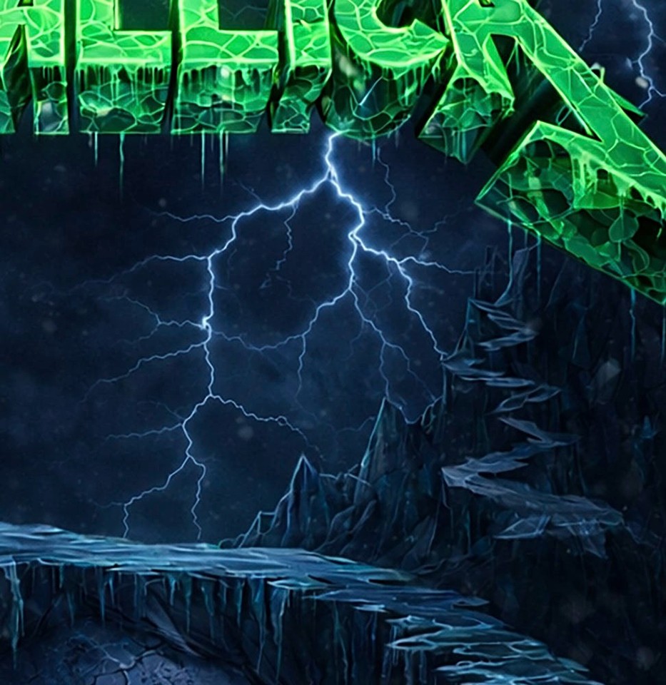 '84 Metallica Creeping Death Green Icy AF Glass 16" x 24" poster ...