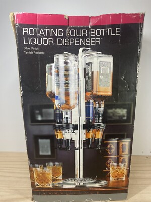 Godinger Silver Art. Co. Ltd. Rotating Four Bottle Liquor Dispenser | eBay