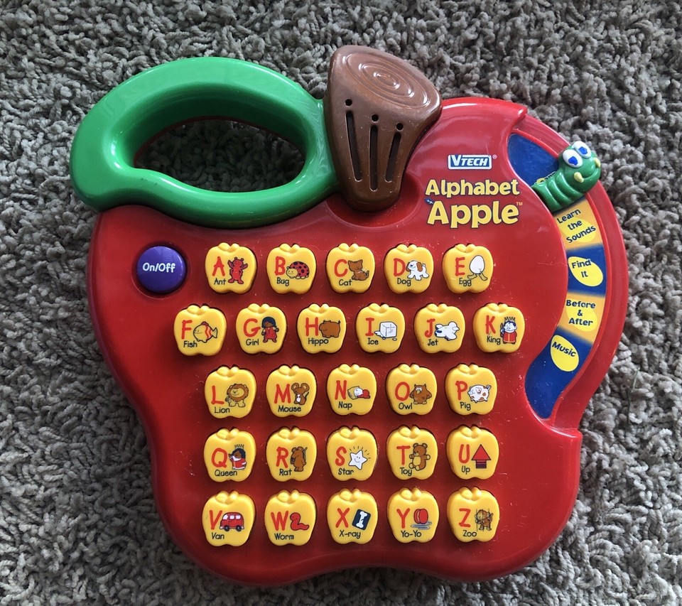 VTECH ALPHABET APPLE READING LEARNING TOY PHONICS LETTERS & MINNIE ...