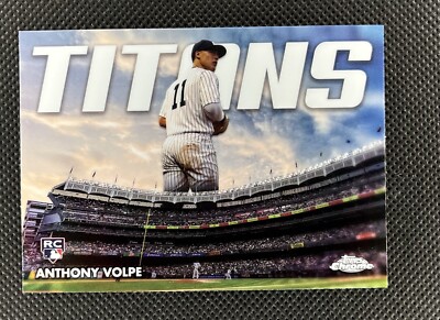 ANTHONY VOLPE 2023 TOPPS CHROME UPDATE TITANS ROOKIE RC #CT-19 YANKEES ...