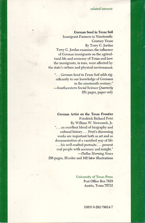 German Pioneer in Texas The Cypress and Other Writings by Hermann Seele ...