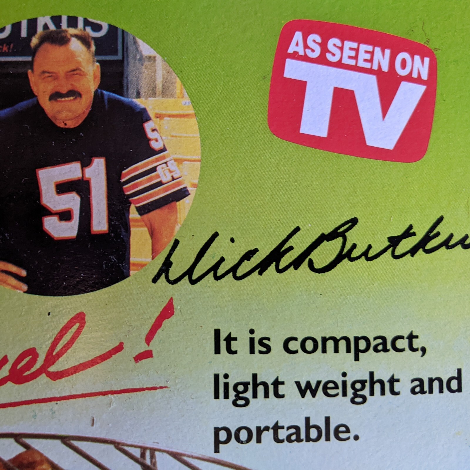 Camp Stove -Dick Butkus Qwik Cook Grill Collectable Chicago Bears ...