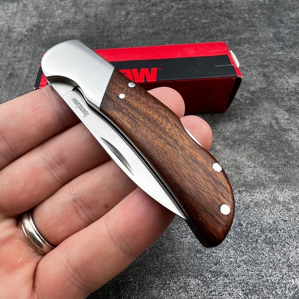 Kershaw Genuine Brown Wood Handles Small Folding Blade Lockback Pocket ...