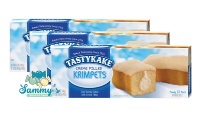 Tastykake Creme Filled Krimpets 3 Boxes | eBay