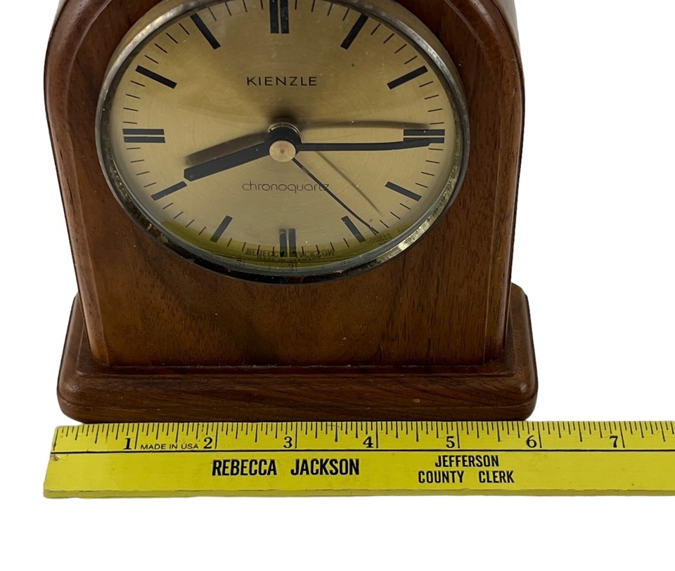 Kienzle Chronoquartz Mantle Table Clock Wood Schmidt Germany Vintage ...