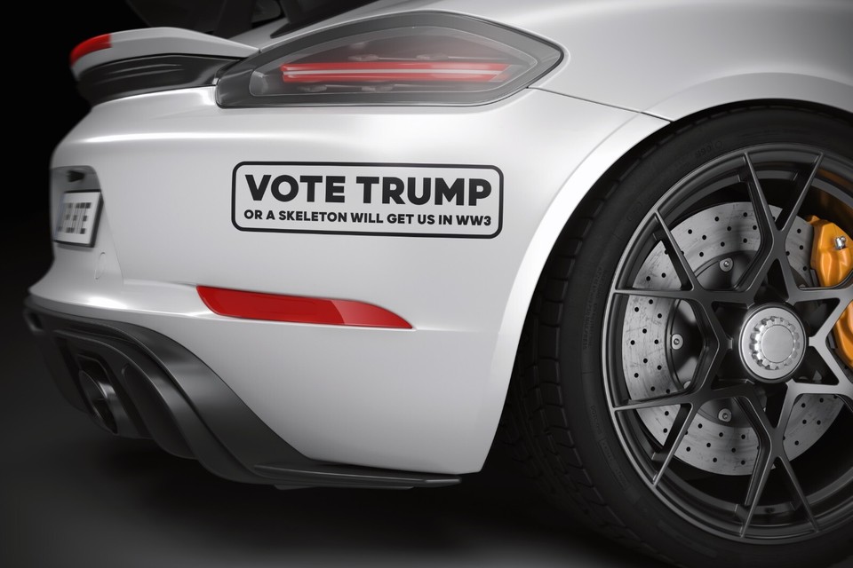 BIDEN SKELETON WW3 VOTE TRUMP - Custom Sticker Decal Cut for Cars ...