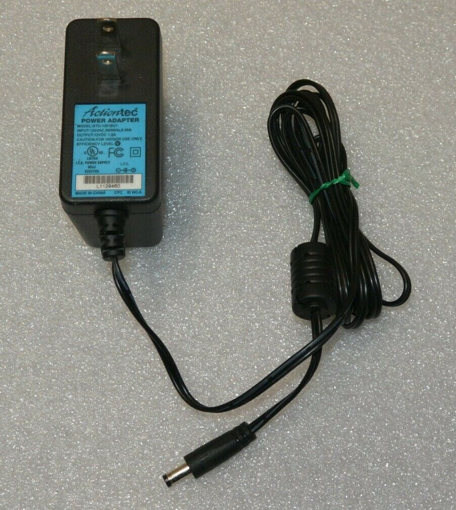 Actiontec Power Supply Adapter STD-12018U1 Output:12VDC 1.8A for ...