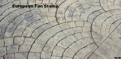 1 European Fan Decorative Concrete Cement texture Stamp Mat form RIGID ...