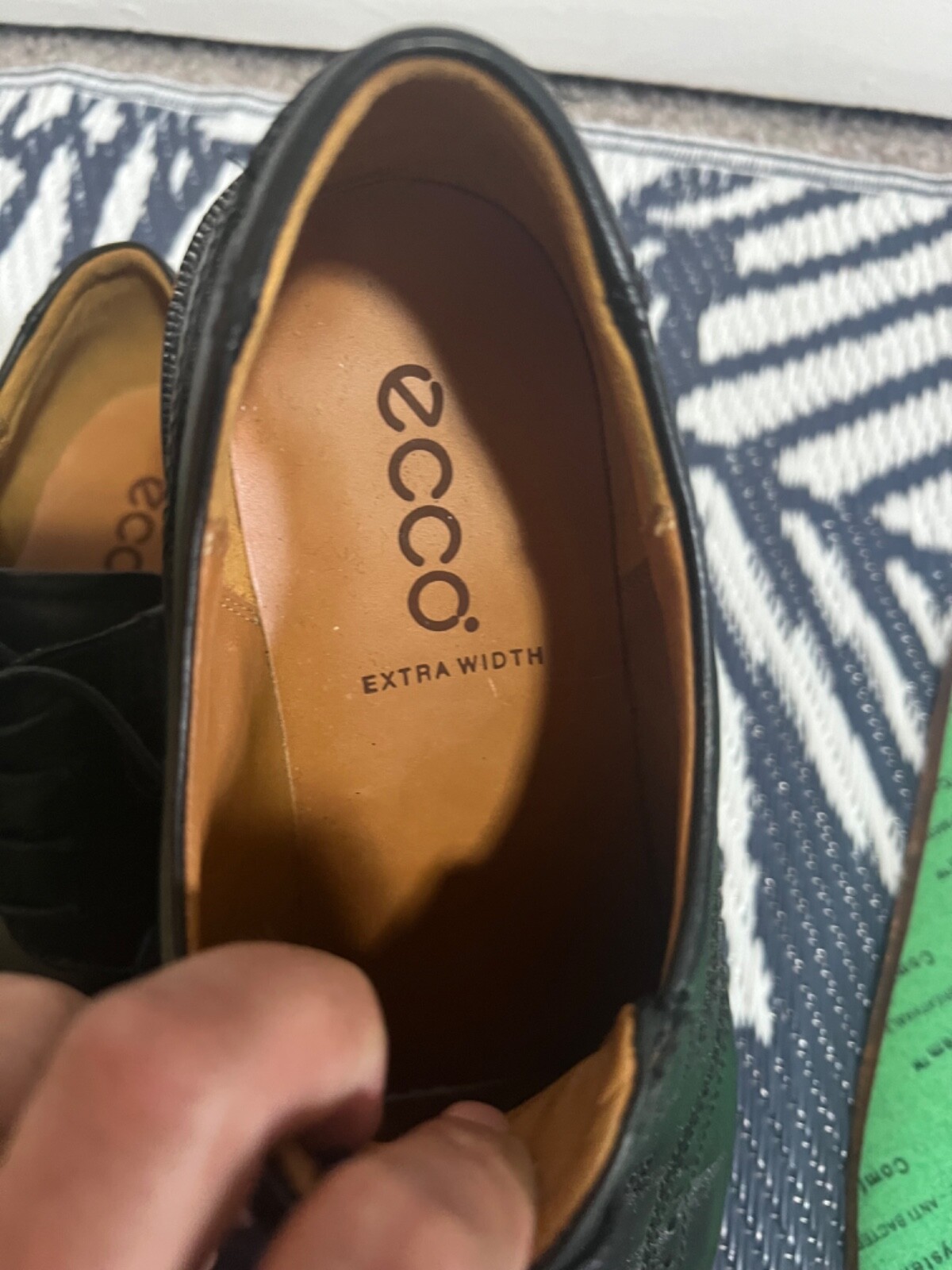 Ecco Shock Point Mens Black Leather Oxford Lace Up Dress Shoe Sz EU 47 ...