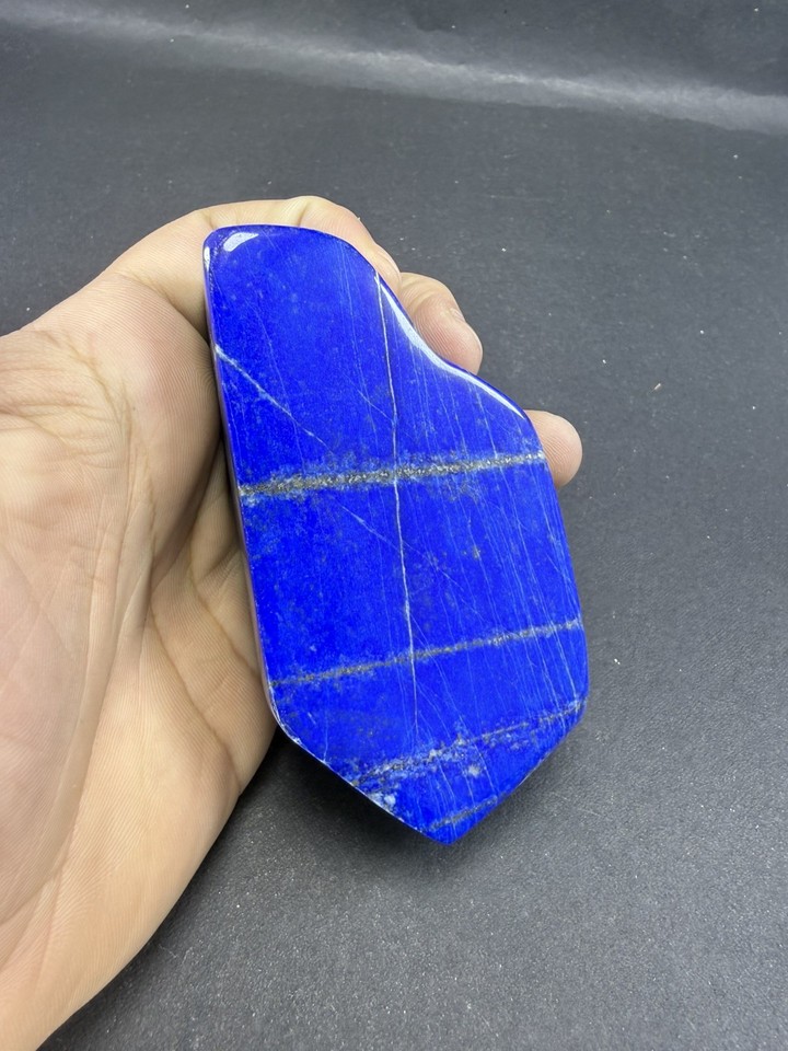270g Polished Natural Lapis Lazuli Freeform Stone – Rich Blue Afghan ...