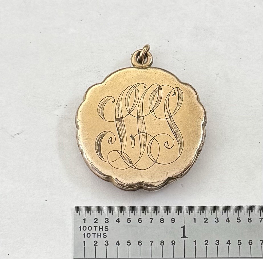 Large Antique Art Nouveau Gold Filled Repousse Flower Paste Figural ...