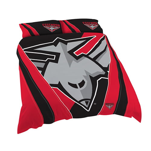 Essendon Bombers AFL KING Bed Quilt Doona Duvet Cover and Pillow Cases ...