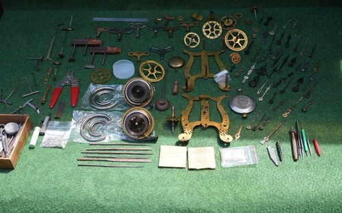 Job Lot Of Clock Repair Tools Used Parts. | eBay UK
