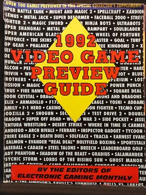 1992 Video Game Preview Guide EGM Electronic Gaming Monthly Magazine ...