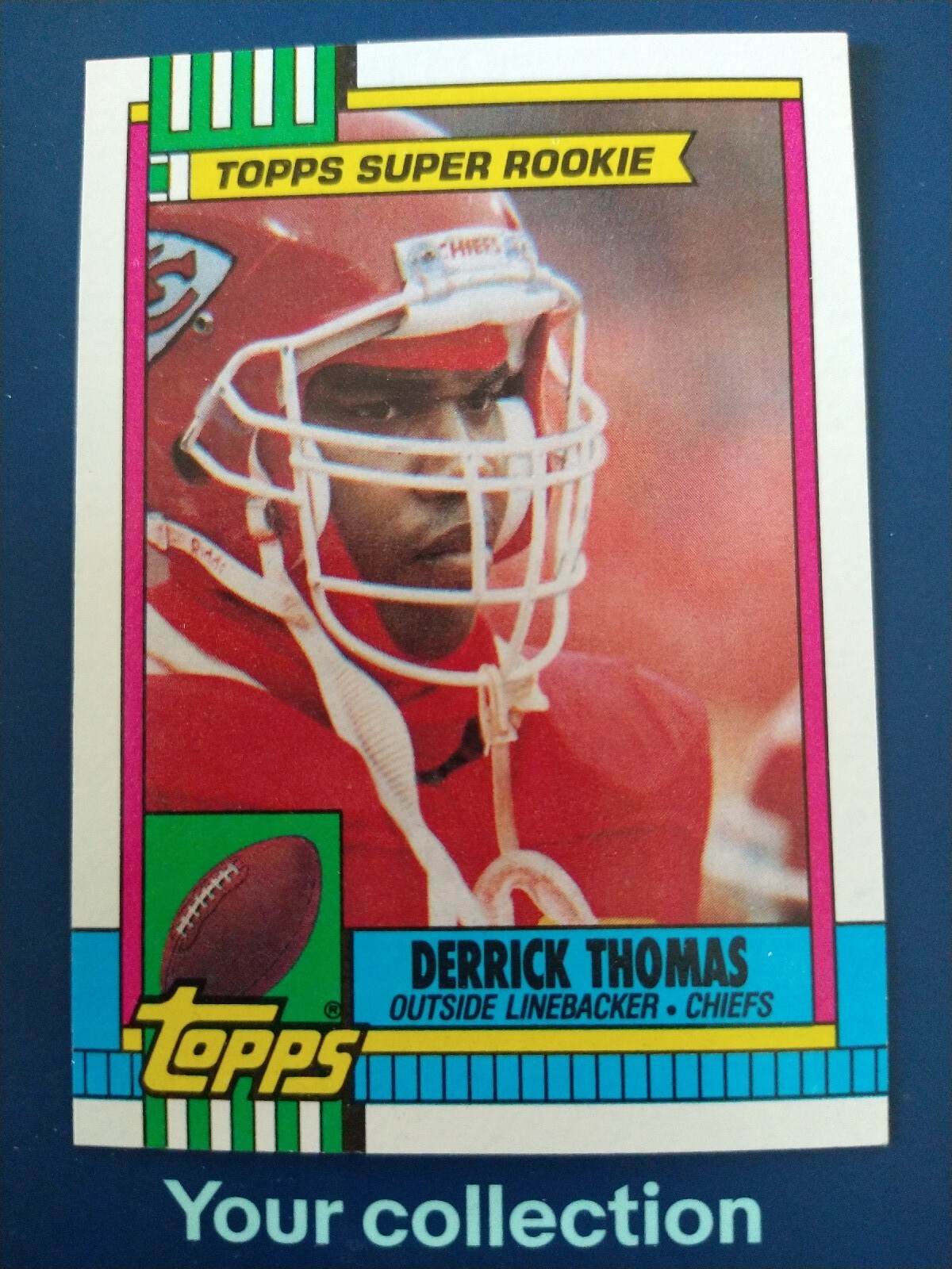 1990 Topps Football Disclaimer Back Derrick Thomas #248 Chiefs Rookie ...